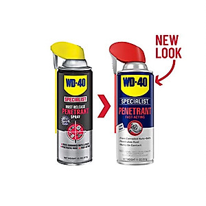 WD-40 Specialist Penetrant with Smart Straw, Penetrant for Metal, Rubber and Plastic Threads, Locks and Nuts, Industrial Strength Fast-Acting Formula, 11 Oz.