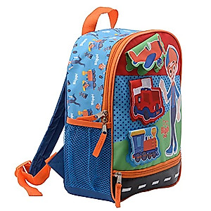 Blippi Vehicle Fun Interactive Mini Backpack For Kids, Boys & Girls Pre-School School Bag With Padded Back And Adjustable Straps,Versatile 12"