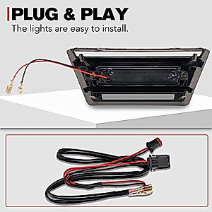 A & UTV PRO Front Center Fairing with Accent Light for Can-Am Spyder RT 2020 2021 2022 2023 Accessories, Waterproof, Plug & Play, Black, 1PC