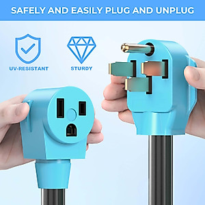 CircleCord Welder Adapter Cord, NEMA 14-50P Male to 6-50R Female, 50 Amp Welder Power Adapter Plug, Heavy Duty STW 8 AWG 50 Amp 250V 12500 Watt