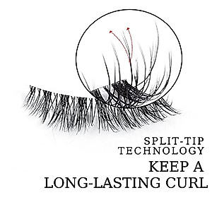 False Eyelashes Wispy Natural Look Lashes 5 Pairs Soft Faux Mink Lashes 3D 6D Volume Fluffy Frihappy Fake Eyelashes Packs DW4