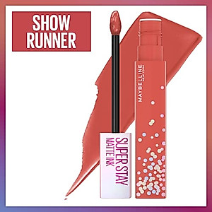 Maybelline New York Super Stay Matte Ink Liquid Lipstick, Transfer Proof, Long Lasting, Limited Edition Birthday Cake Scented Shades, Show Runner, 0.17 Fl Oz