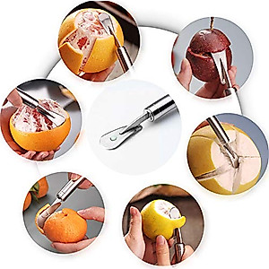 Orange Citrus Peelers Stainless Steel Slicer Cutter Peeler Remover Opener Humanized Design Curved Handle Fruit Tools Kitchen Gadget