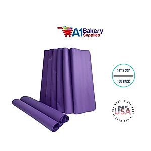 A1 Bakery Supplies Purple Tissue Paper 15' x 20' 100 Sheets Premium Quality Gift wrap tisue Paper