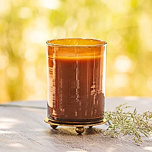 Rosy Rings Scented Sunray Glass Candle - 75 Hour Burn, Aromatherapy Candles, Sunray Candles, Spring Candles, Long Lasting Candles, Jar Candles (Coastal Vanilla)