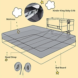 Kinder King Portable Baby Bassinet w/Carry Bag, Newborn Bedside Crib Sleeper, Adjustable Height, All-Sided Mesh Infant Travel Crib, Removable Mattress, Storage Space, No Tool to Assemble, Dark Grey