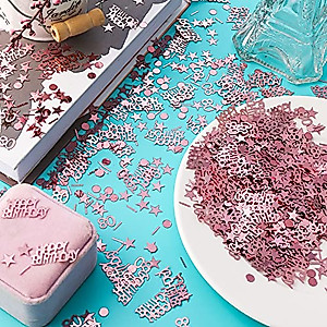 700 Pieces Happy Birthday Confetti Number 80 Metallic Sequins Table Confetti Special Events Cake Confetti Table Scatters Decorations Supplies for Birthday, Anniversary (80th Style)