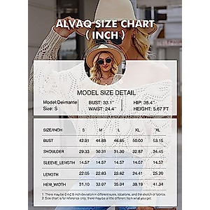 AlvaQ Womens Crochet Sweaters Cute V Neck Long Sleeve Hollow Out Cable Ribbed Knit Pullover Jumper Tops Fall Fashion 2023 Black Large