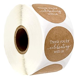1.5" Thank You for Celebrating with Us Stickers / 500 Wedding Favor Stickers/Baby Shower Favor Stickers/Made in The USA