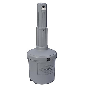 Global Industrial Gray Outdoor Ashtray, 5 Gallon
