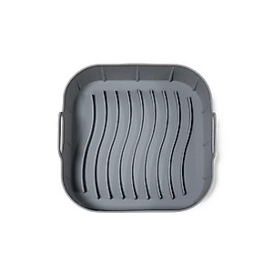 Air Fryer Silicone 2 Pack, Replacement for Paper Liners, 8" x 8" Square Silicone Air Fryer Basket, Silicone Bowl For Air Fryer Oven Accessories, No More Harsh Cleaning