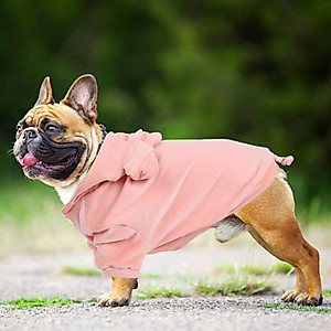 French Bulldog Clothes, Doggie Hoodie Sweatshirt, Dog Sweater for Small Medium Dogs Cats, Dog Hooded Jackets for Pug English Boston Terrier Bully Pitbull Corgi, Chihuahua, Dog Clothes Costume