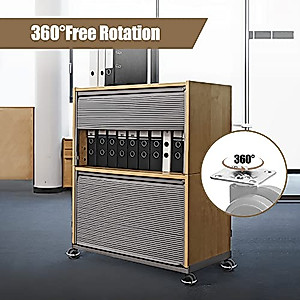 Cofufu Self Adhesive Caster Wheels Set for Trash Can, Storage Box (4PCS, 1.5")