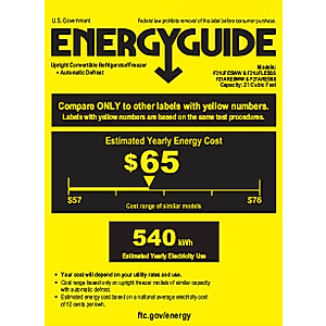 FORTÉ F21UFLESSS Upright Freezer Refrigerator, 33 inch 21 cu. ft. Capacity, Stainless Steel Stand Up Freezer Adjustable Temperature & Legs, LED Lighting, Spillproof Glass Shelves, No Frost, Left Hinge
