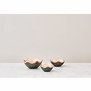 nambe Mini Copper Canyon Bowl | 4.5-Inch Fruit Bowl for Kitchen Counter, Table, Mantel Décor | Decorative Scalloped Edge Vegetable Basket | Salad Serving Bowl | 6.5-Ounce