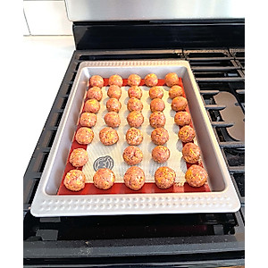 WildCow Silicone Baking Mats Quarter Sheet Toaster Oven Pan Liner Small, Set of 2 (Thick 11 3/4” x 8 1/4"), Nonstick Reusable Cooking Mats