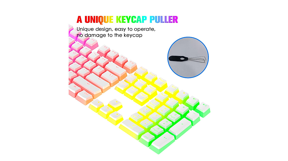 LexonElec RGB Pudding Keycaps for Mechanical Keyboards