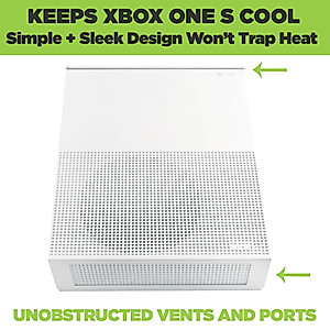HIDEit Mounts X1S Wall Mount for Xbox One S - Patented in 2019, Made in USA - White Steel Mount for Xbox One S to Safely Store Your Xbox One S on Wall Near or Behind TV