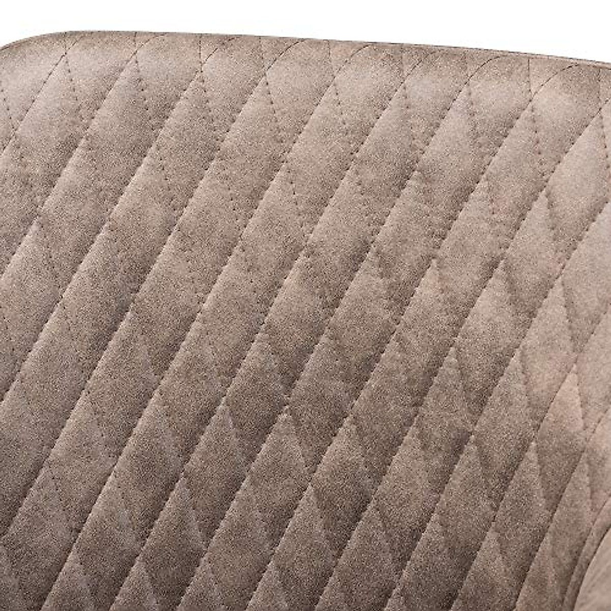 Baxton Studio Belen Dining Chair Set and Dining Chair Set Grey and Brown Imitation Leather Upholstered 2-Piece Metal Dining Chair Set