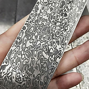 Handmade Damascus Steel Billet Knife/Blank Blade Making Bar Clouds 150x25x3mm