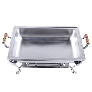 NeNchengLi Stainless Steel Chafing Dish Warming Container Chafing Dish Buffet Set Stainless Steel Food Warmer Food Insulation Parties Buffet Server Pan Warming Tray