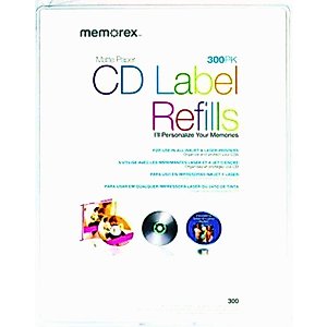 NEW CD/DVD White Matte Labels- 300 (Blank Media)