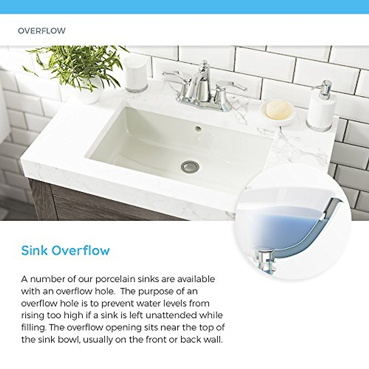 MR Direct u1913-w Sink Undermount Porcelain Bathroom White