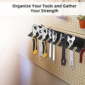 Fepinc Metal Wrench Holder, Hand Tool Organizer Wall Mount Storage Rack Organizer for Workshop, Shed, Garage (Wrench Holder)