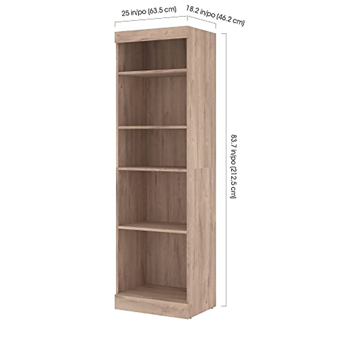 Bestar Pur 25W Shelving Unit in bark Grey
