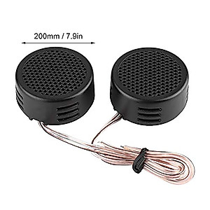Car Audio Speaker, 12V 500W Mini Car Sound Speaker Audio System Tweeter 200mm 98dB Loudspeaker Automobile Speaker Black
