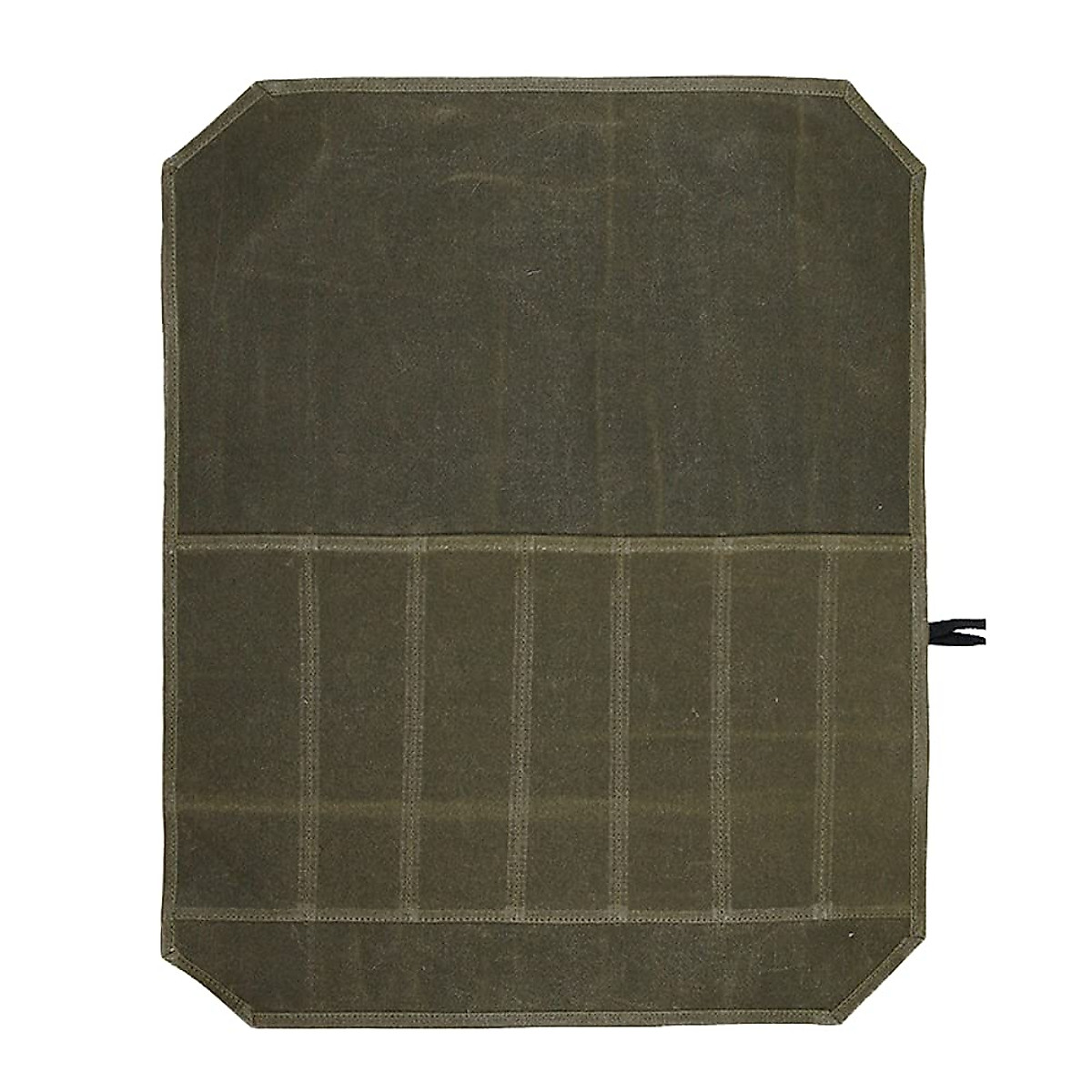 Knife Storage Bags and Rolls, Waxed Canvas Chefs Knife Carrier Holder, Cooking Knives and Utensils Wrap Bag, 7 Pockets Portable Protector Case for Kitchen Tools (Green)