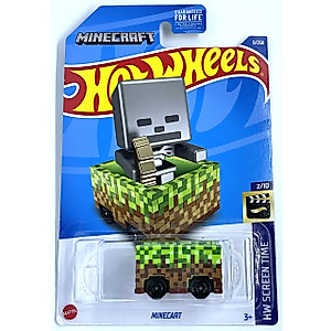 Hot Wheels 2022 - Minecart #9/250 [Green/Brown] - HW Screentime 2/10