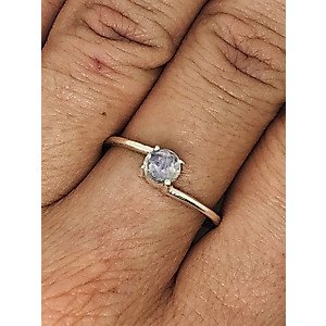 Koral Jewelry Cut Moonstone Square Delicate Ring 925 Sterling Silver Vintage Boho Chic (7)