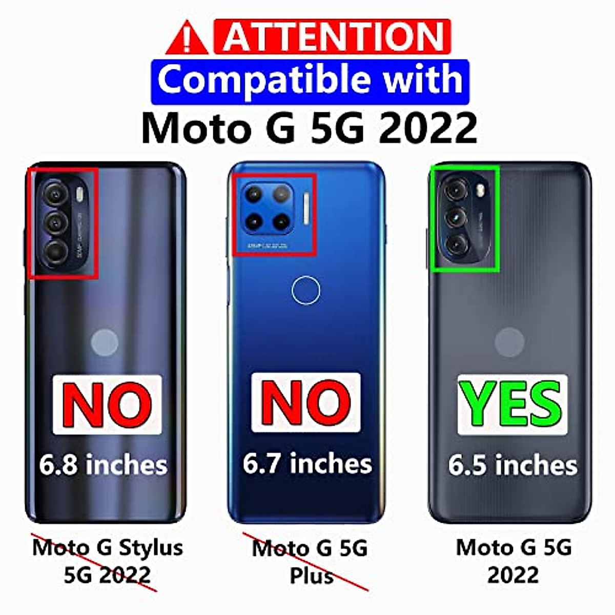 Warsia for Moto G 5G 2022 Case,Motorola G 5G 2022 Case with Screen Protector[Military Grade Drop Tested] Heavy-Duty Tough Rugged Shockproof Protective Case for Motorola Moto G 5G 2022, Black