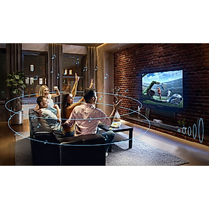 Sohapy Sound Bars for TV, Home Theater Audio with Built-in Subwoofer, TV Speakers, Bluetooth/RCA/TFcard/AUX (Black)