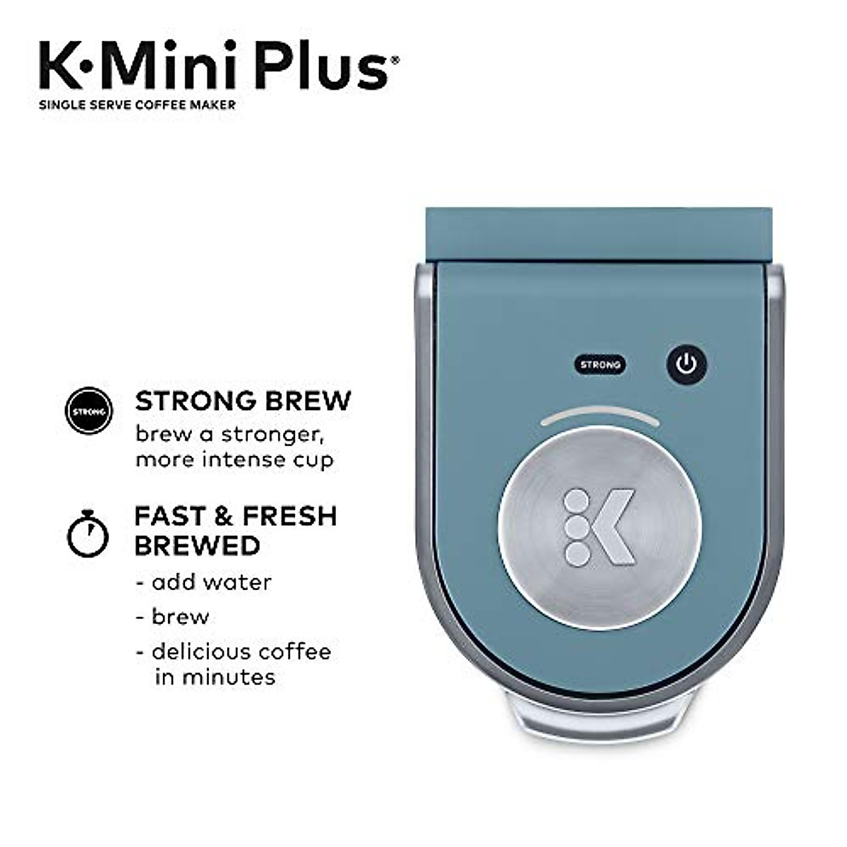 Keurig K-Mini Plus Single Serve K-Cup Pod Coffee Maker, Evening Teal