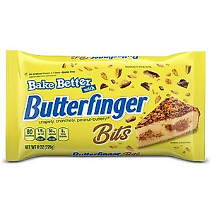 Butterfinger Chocolatey Peanut Buttery Baking Bits Bundle Includes 3 Bags of Baking Chip Bits Plus Bag Clip Packaged by Favoricks