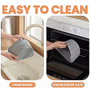 Slow Cooker Divider Liner fit 6 QT Crockpot, GISMTR Reusable & Leakproof Silicone Slow Cooker Divider Insert, Dishwasher Safe Cooking Liner for 6 Quart Crock Pot