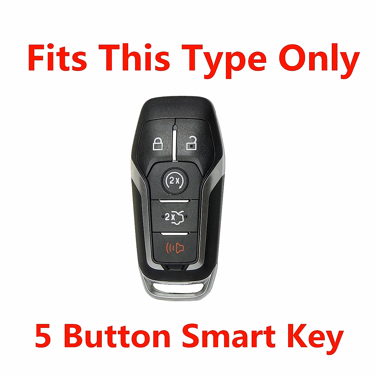 Ford Mustang Key Fob Cover: Silicone Car Remote Case Fit for Ford Mustang Fusion Exploer Edge F150 Lincoln MKZ MKX MKC | Rose Red Rpkey Key Fob Shell Protector