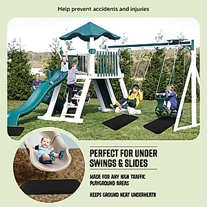 Playsafer Playground Safety Rubber Wearmat for Swingsets and Slides - 1" Thick X 24" W X 40" L (1 Pack, Black)