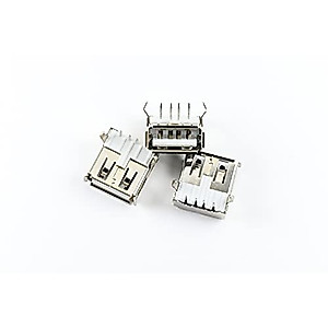 SINHANKER 110PCS USB Type A Standard Port Female Solder Right Angle 4Pin Plug Soldering Jacks Connector