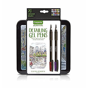 Crayola Signature Detailing Gel Pens Set, Gift - 20 Count For Ages 60 months to 1188 months