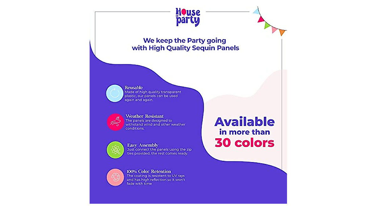 Rainbow Blue Sequin Wall Backdrop - Perfect for Parties & Photos