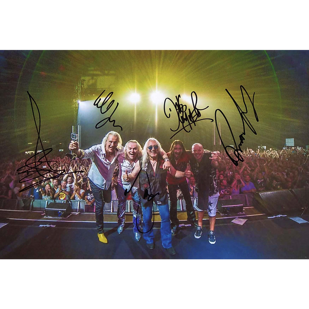 ROCK BAND Uriah Heep autographs, IP signed photo