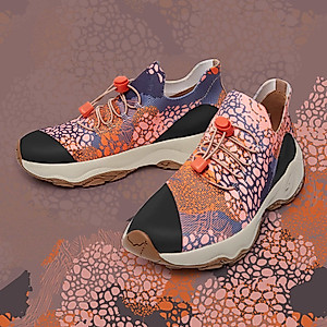 UIN Women's Walking Travel Shoes Slip On Outdoor Non-Slip Lightweight Comfort Hiking Sneaker Cazorla Spread-Yellow (10)