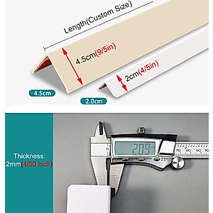 White Corner Shield for Walls with Pre-Tape Adhesive, 39 43 47 51 55 59 63 67inch Long, Waterproof PVC Corner Guard Edge Protectors, Anti-bumping Strips ( Color : 2cm(4/5") Wide , Size : 170cm/67in )