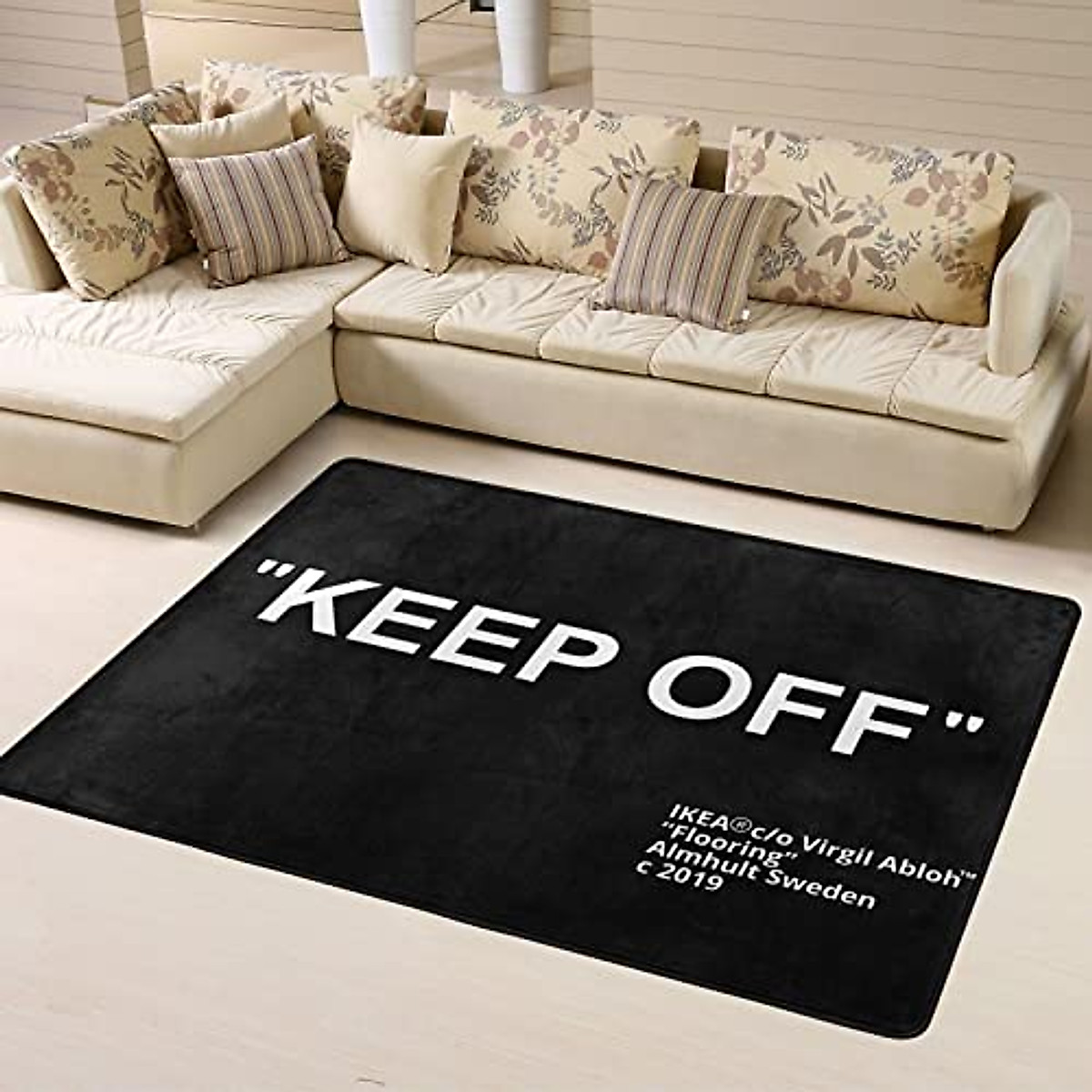 YIKUDU Keep Off Large Rugs Floor Mat Modern Carpet for Home Decoration Area Rug,Cozy Art Decoration Polyester Carpet 60 x 40 inch