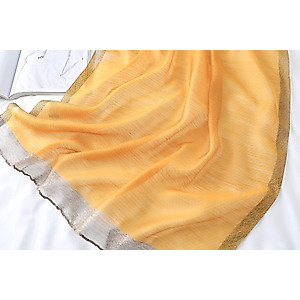 WINCESS YU Solid Color Mulberry Silk Scarf for Women Soft Blanket Shawl Beach Gauze Scarves and Wraps for for All Season