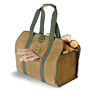 2-in-1 Firewood Carrier, Canvas Log Carrier for Firewood, Firewood Tote Carrier, Canvas Wood Carrier for Firewood, Log Carrying Bag Firewood Holder, Firewood Carriers with Handle, Log Carrier Tote