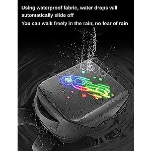 Novelty Smart LED Backpack Fashion Black Customizable Laptop Backpack Creative Christmas Gift School Bag (Black New Modol)
